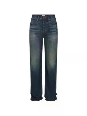 FRAME Faded Straight-leg Jeans