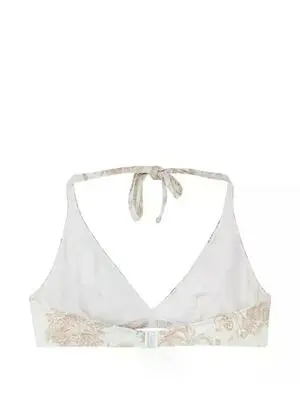 MC2 SAINT BARTH Palm-print Halterneck Bikini Top