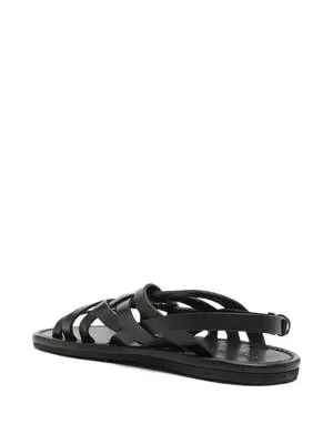 BUTTERO® Woven Effect Leather Slingback Sandals