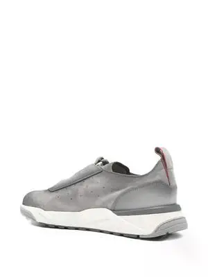 Santoni Perforated Leather Sneakers