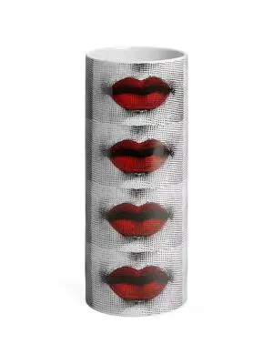 FORNASETTI Mouth-illustration Vase