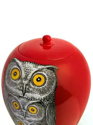 FORNASETTI Owl-illustrated Vase