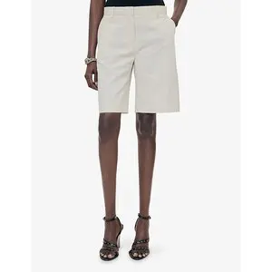 The Kooples Linen-blend Bermuda Shorts
