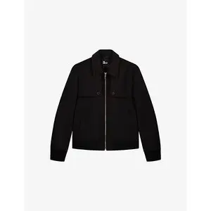 The Kooples Bib-collar Zip-up Woven Jacket