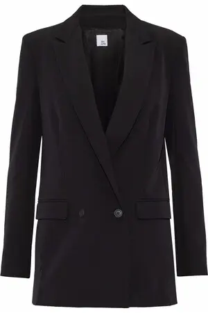 Iris & Ink Double-breasted Crepe Blazer