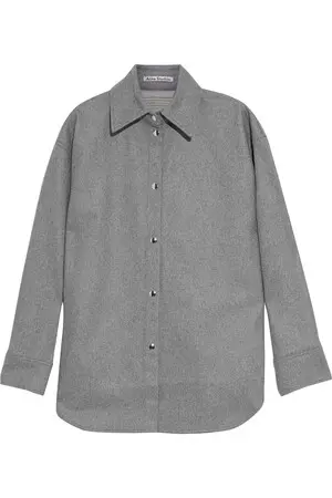 Acne Studios Sarwin Oversized Wool-blend Flannel Shirt