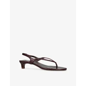 Senso Genesis Leather Heeled Sandals - Dark Brown