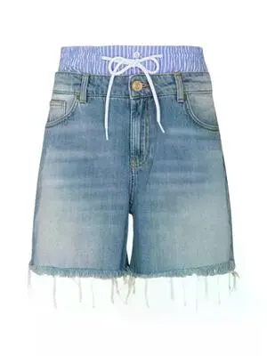 GAËLLE PARIS Gaelle Double-waist Frayed Shorts