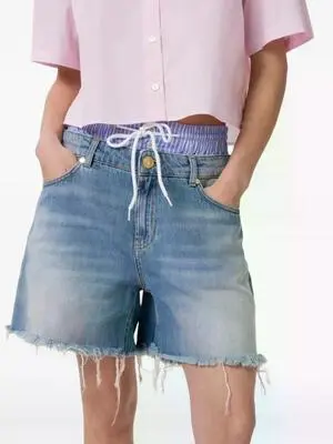 GAËLLE PARIS Gaelle Double-waist Frayed Shorts
