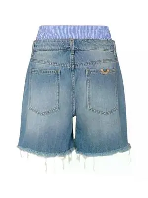 GAËLLE PARIS Gaelle Double-waist Frayed Shorts