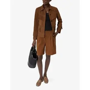 The Kooples Fringed Suede Button-down Jacket