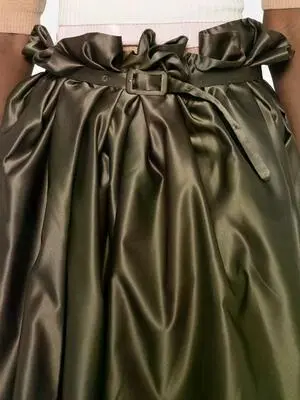 AUGUST BARRON Belted Paperbag-waist Mini Skirt
