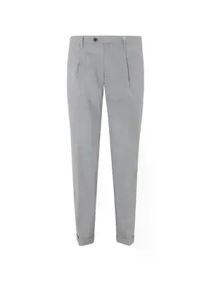 MYTHS Pleated Turn-up Trousers - Grey