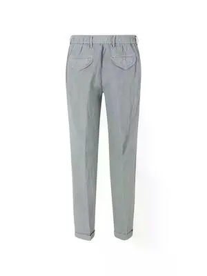 MYTHS Elasticated-waistband Turn-up Trousers