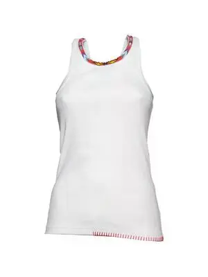 FRONT STREET 8 Bead-embellished Ribbed Racerback Tank Top