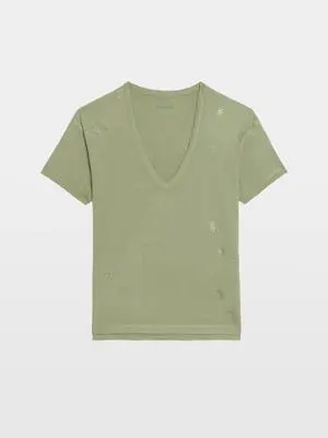 Zadig&Voltaire Marta T-shirt With Rhinestone Embellishments - Tea