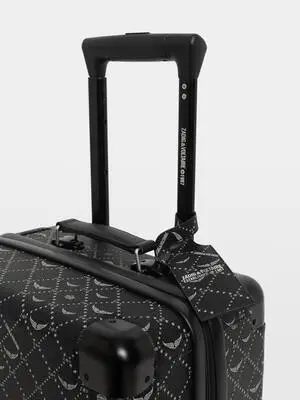 Zadig&Voltaire Zv Monogram Coated Canvas Luggage Tag - Black