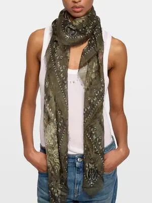 Zadig&Voltaire Kerry Vintage Bandana Scarf - Mousse