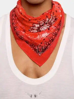 Zadig&Voltaire Blondie 62 Vintage Bandana Scarf - Passion