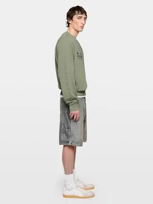 Zadig&Voltaire Cotton Sweatshirt With Flocked Print - Tea