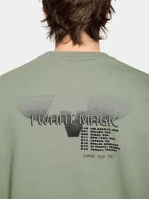 Zadig&Voltaire Cotton Sweatshirt With Flocked Print - Tea