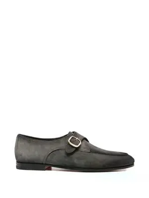 Santoni Suede Monk Shoes