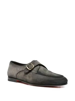 Santoni Suede Monk Shoes
