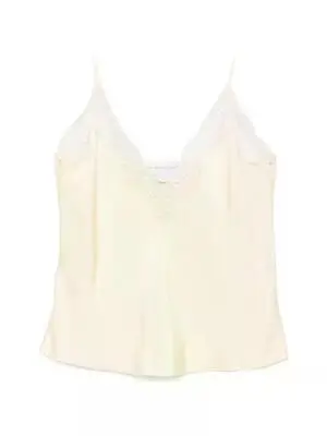FORTE_FORTE Lace Trim Blouse - Yellow