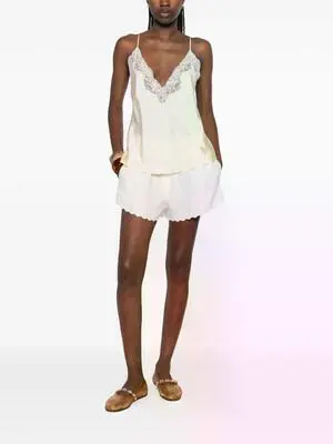 FORTE_FORTE Lace Trim Blouse