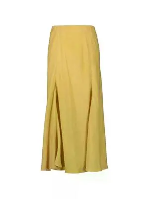 Brunello Cucinelli Flared Midi Skirt - Yellow