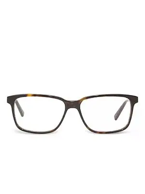 Saint Laurent Rectangle Frame Acetate Glasses - Brown