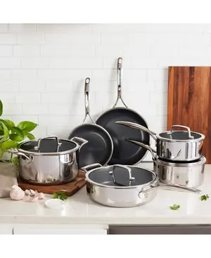 ZWILLING Peak Stainless Steel Dual Performance Ceramic Cookware, Set Of 10