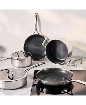 ZWILLING Peak Stainless Steel Dual Performance Ceramic Cookware, Set Of 10
