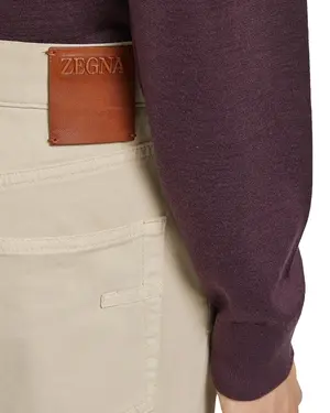 Zegna Gabardine City Slim Fit 5 Pocket Jeans