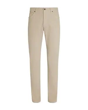Zegna Gabardine City Slim Fit 5 Pocket Jeans