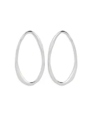 Ettika Hammered Oval Drop Earrings