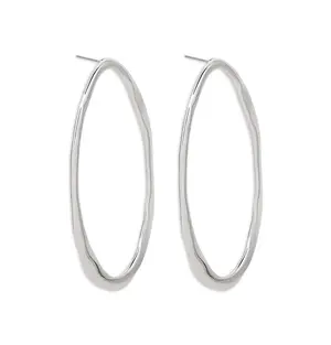 Ettika Hammered Oval Drop Earrings