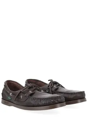 Paraboot Mocassino "barth" Leather Lace-up Loafer - Brown