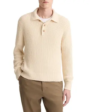 Vince Shaker Knit Polo Sweater