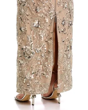 BRONX AND BRONCO Allegra Embellished Maxi Dress