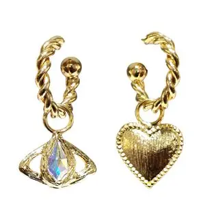 EYECONIC BY SAMAR AJRAM Ayunik Hoop Earrings With Removable Charms - Gold