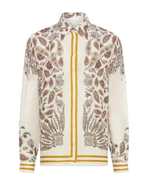 Gerard Darel Canna Mixed Print Viscose Blouse