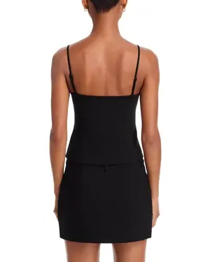 Rag & Bone Irina Square Neck Button Tank