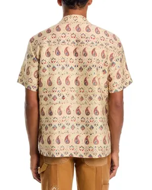 KARTIK RESEARCH Silk Printed Camp Shirt