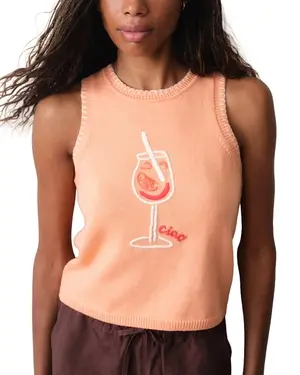 Marine Layer Marisol Sweater Tank Top - Aperol