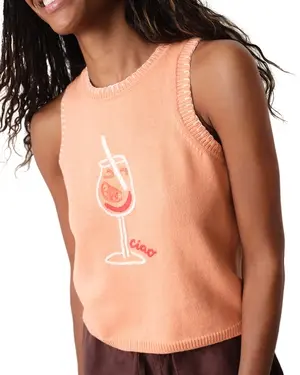 Marine Layer Marisol Sweater Tank Top - Aperol