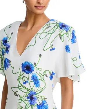 Stella McCartney Floral Print Midi Dress