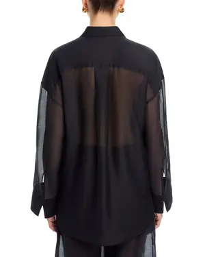 BY MALENE BIRGER Derris Soft Organza Shirt - Black