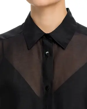 BY MALENE BIRGER Derris Soft Organza Shirt - Black