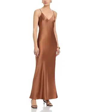 BY MALENE BIRGER Pascale Maxi Slip Dress - Brown